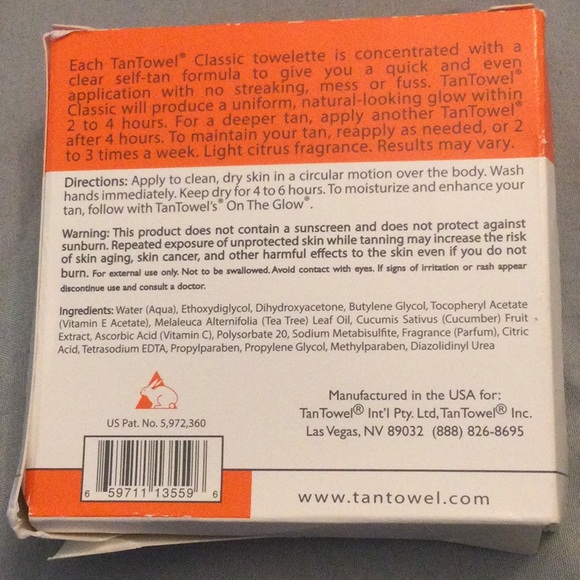 Tan Towel | Bath & Body | Nwt Tantowel Self Tan Towelettes 4 Pack ...